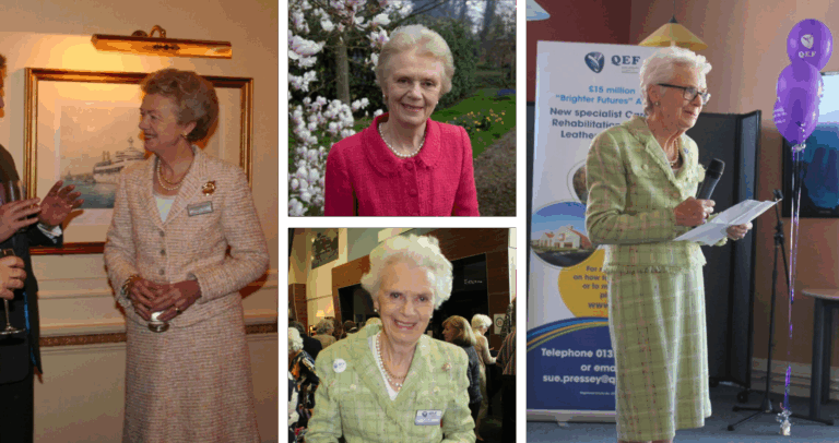 Corinna, Lady Hamilton of Dalzell, QEF's President. - QEF